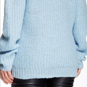 Poof! | Sweaters | Nwot Poof Shaker Knit Baby Blue Sweater | Poshmark